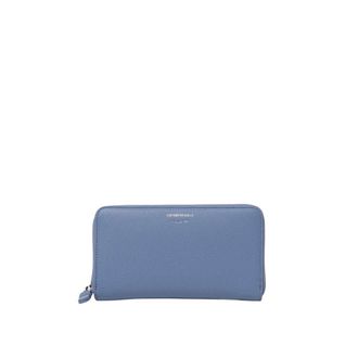 Emporio Armani Leder Rei&szlig;verschlussbrieftasche - - Accessories - Damen - Blau - ONE SIZE