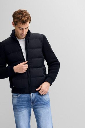 Digel Winterjacke Draco (1-St) Animal free Kunstdaunenf&uuml;llung, maskuliner Strick an den &Auml;rmel