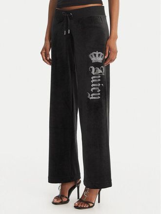 Juicy Couture Jogginghose Gothic Crown JCBBJ126806 Schwarz Straight Leg