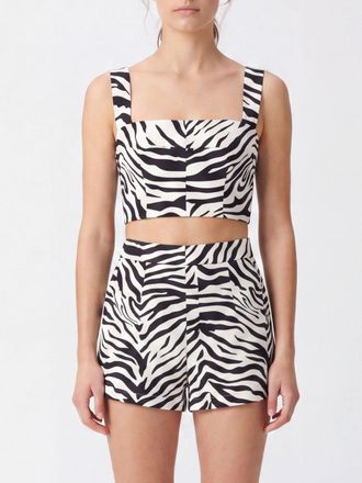 Dolce & Gabbana Cropped-Top mit Zebra-Print aus Stretch-Baumwolle