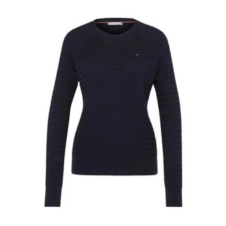 Tommy Hilfiger Femme, Pulls, Bleu, Taille: 38 FR Pull Bleu en C&acirc;ble