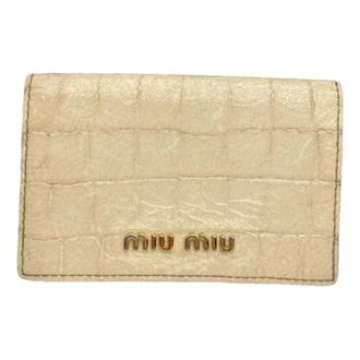 Miu Miu Portefeuille en cuir Pre-owned - Femme - Pre-owned - Blanc - Taille: ONE Size