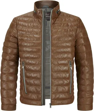 Milestone Lederjacke MSCortino Steppjacke aus Lammleder wetterbeständig