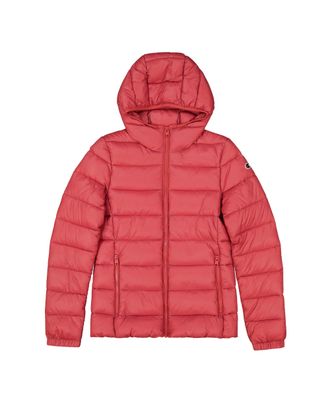 Champion Damen Legacy Outdoor W (117568) -Wr Light Nylon Cirè 35gr C-Logo Hooded Gefütterte Jacke, Rot (RS050), M