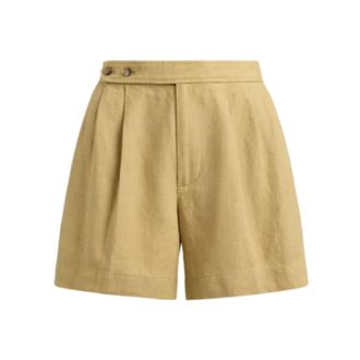 Ralph Lauren Femme, Shorts, Brun, Taille: 38 FR Pleated Shorts