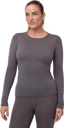 Danish Endurance Haut Thermique en Laine Merinos pour Femme, sous-V&ecirc;tements Thermiques. Couche de Base dhiver, Gris, 2XL