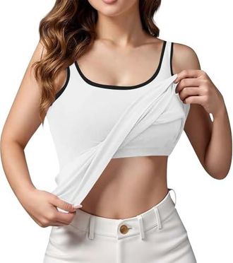 Generic D&eacute;bardeur Femme Maillot De Corps Hauts sans Manches Confortables et &agrave; la Mode pour Femmes Parfaits pour l&eacute;t&eacute; &agrave; associer avec des Jeans ou des Shorts p