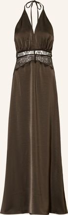 Neo Noir Neo Noir Satinkleid Jasine Mit Spitze braun