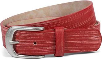 styleBREAKER Ceinture effet coup de pinceau, design vintage, longueur ajustable, unisexe 03010098, couleur:Rouge, taille:95cm