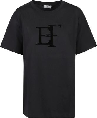 Elisabetta Franchi Femme, Tops, Noir, Taille: 38 FR T-shirts et polos Elisabetta Franchi