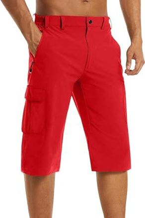 Generic Short de randonn&eacute;e 3/4 l&eacute;ger pour homme - Short de marche en plein air fin pour le travail et lescalade avec plusieurs poches - Short dentra&icirc;nement en