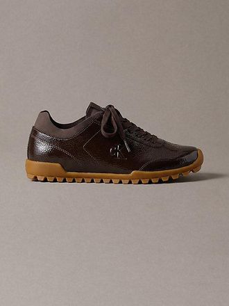 Calvin Klein Gl&auml;nzende Organza-laufschuhe - Bordeaux - Damen - EU 38