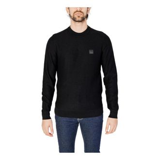 HUGO BOSS Schwarzer Strickpullover - - Knitwear - Herren - Schwarzk - 2XL