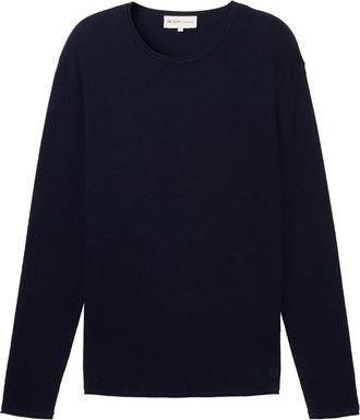 Tom Tailor Herren Strickpullover aus Baumwolle, 10668 - Sky Captain Blue, XS