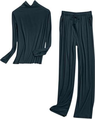 Generic V&ecirc;tements de repos pour femme, ensemble de v&ecirc;tements de nuit &eacute;l&eacute;gants, d&eacute;contract&eacute;s, avec boutons, confortable, doux, pantalon &agrave; taille &eacute;lastique de c