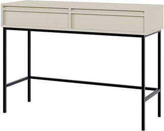 Selsey Schminktisch Makeup Tisch Frisiertisch Kosmetiktisch 110 cm Mit 2 Schubladen Graubeige Evo