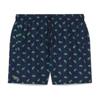 Lacoste Badeshorts in Mid-Length mit Krokodil-Print - - Swimwear - Herren - Blau - S