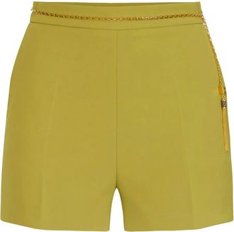 Elisabetta Franchi short à détail de chaîne - Jaune