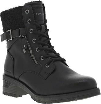Tom Tailor Femme 1590060003 Bottine, Noir, 38 EU