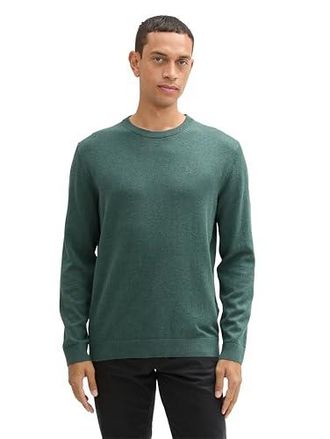 Tom Tailor Tom Tailor Pull pour Homme 1039805, 30358 - Green Dust Melange, S