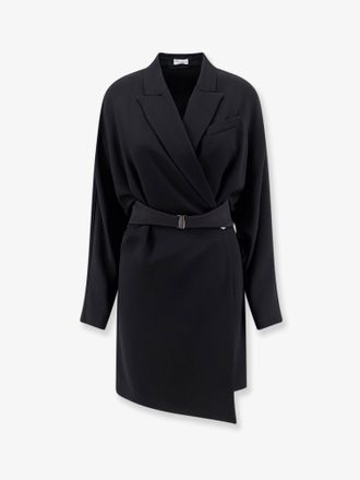 Brunello Cucinelli Chemisier Dress with Tuxedo-style band - BRUNELLO CUCINELLI - gender_Woman