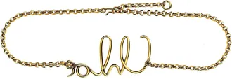 Chlo&eacute; Logo-Charm Chain Belt - Gold