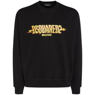 Dsquared2 Macho Logo Schwarzes Sweatshirt