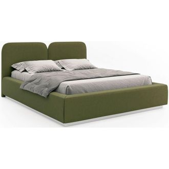 Selsey Selsey Comoves - Polsterbett 160x200 mit Veloursbezug, LED, Bettkasten und Lattenrost Olivgr&uuml;n