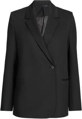 Saison 1865 Blazer mit Schulterköpfen - schwarz