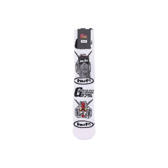 HUF Huf, Homme, Sous-v&ecirc;tements, Blanc, Taille: ONE Size Stacked Crew Sock X Gundam