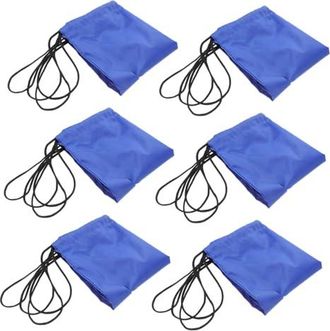 BESPORTBLE 6 Pièces Housse de Rangement pour Casque Moto avec Cordon de Serrage Protection Antipoussière Bleu Capacité Importante Léger pour Ski Snowboard et Mot