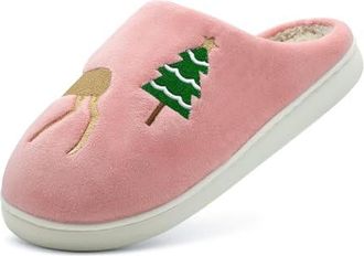 Generic Pantoufles de No&euml;l pour femme et homme - Chaussures dint&eacute;rieur d&eacute;contract&eacute;es en peluche - Chaudes et moelleuses - Pantoufles respirantes pour lint&eacute;rie