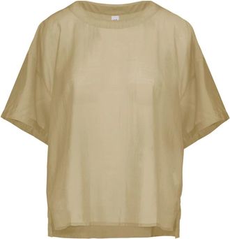 Bomboogie Femme, Tops, Vert, Taille: 38 FR Chemisier Vaporeux en Voile de Lyocell