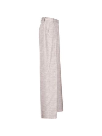 Ermanno Scervino Wide-Leg Pressed Creases Trousers - Beige