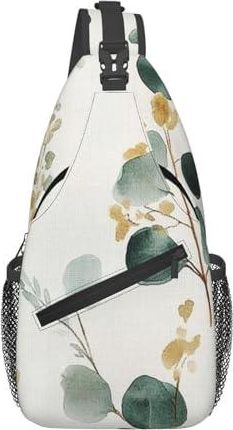 Generic Sac &agrave; dos &agrave; bandouli&egrave;re avec feuilles deucalyptus aquarelle pour homme