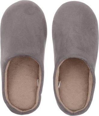 Frcolor Pantoufles Int&eacute;rieur pour Femmes Peluche Douce Antid&eacute;rapantes et Chaudes Semelle Souple Confortable Adapt&eacute;es pour Automne et Hiver Gris