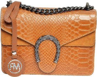 Roberta M Braune Lederhandtasche