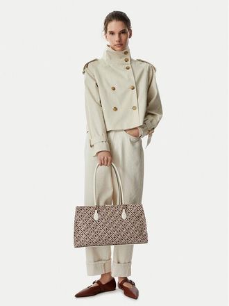 Tommy Hilfiger Handtasche Th Grace Satchel Jacquard AW0AW18754 Braun