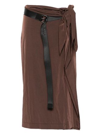 Pinko Tartetatin Midirock mit G&uuml;rtel - Braun