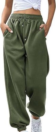 Generico Pantalon de sport pour femme Curvy Pantalon de jogging pour femme avec cordon de serrage large, pantalon doux et confortable, pantalon de surv&ecirc;tement 