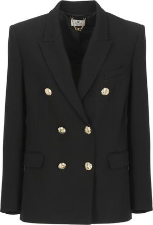 Elisabetta Franchi Femme, Vestes, Noir, Taille: 40 FR Blazer Crois&eacute;