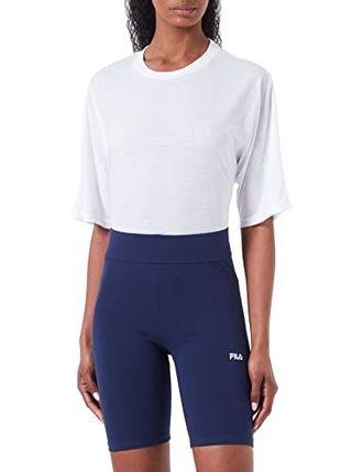 Fila Short Taille Haute Buckautal Cycliste, Bleu médiéval, XL Femme