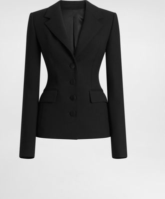Dolce & Gabbana Jacke Aus Double-wollcr&ecirc;pe - Frau Collection Schwarz 42