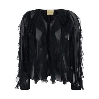 Momoni Femme, Blouses et Chemises, Noir, Taille: 38 FR Canela Shirt