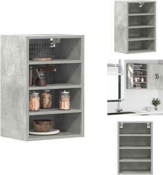 vidaXL H&auml;ngeschrank Betongrau 40x29,5x60 cm Holzwerkstoff - H&auml;ngeschrank - H&auml;ngeschr&auml;nke - K&uuml;chenschrank - Aufbewahrungsschrank