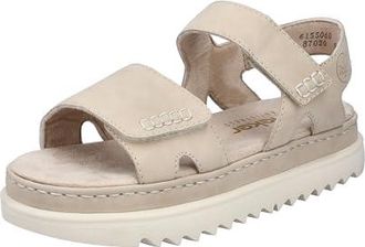 Rieker Femme 61550 Sandales Bride Cheville, Beige, 39 EU