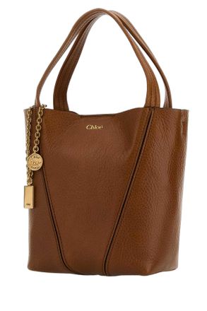 Chlo&eacute; Spin Shoulder Bag - Brown