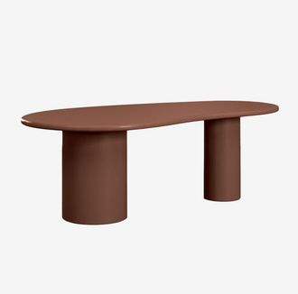 Sklum Sklum - Table de salle &agrave; manger ovale en mdf (220x115 cm) Billie Brun Caf&eacute;