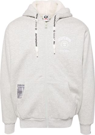 Aape By A Bathing Ape Kapuzenjacke mit Logo-Patch - Grau