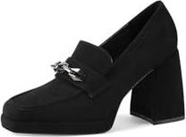 Queen Helena Mocassins à talons hauts français élégants pour femme ZM9824, Noir, 40 EU